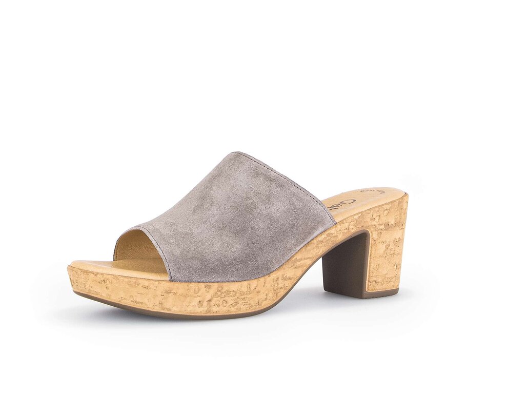 Mule - 44.760.19 - Full-grain leather grey | Gabor