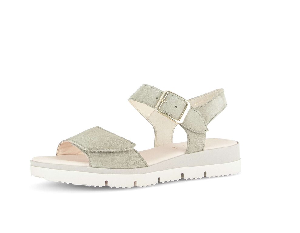 Sandal met riempjes - 44.603.11 - Suède groen | Gabor