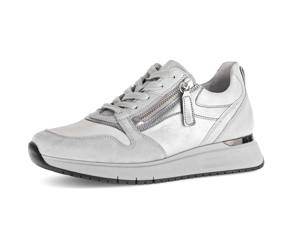 Sneaker low - 76.446.60 - Materialblandning skinn grå