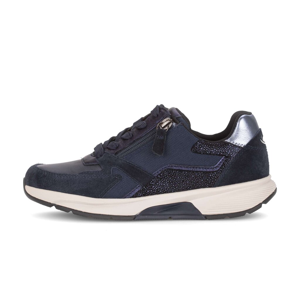 Lage sneaker - 76.878.66 - Combi leer/Imitatieleer blauw