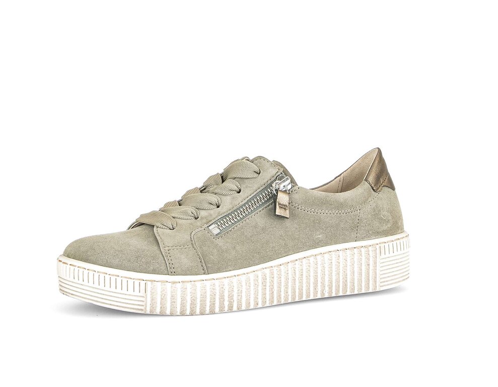 Sneaker low - 83.334.11 - Materialblandning skinn grön