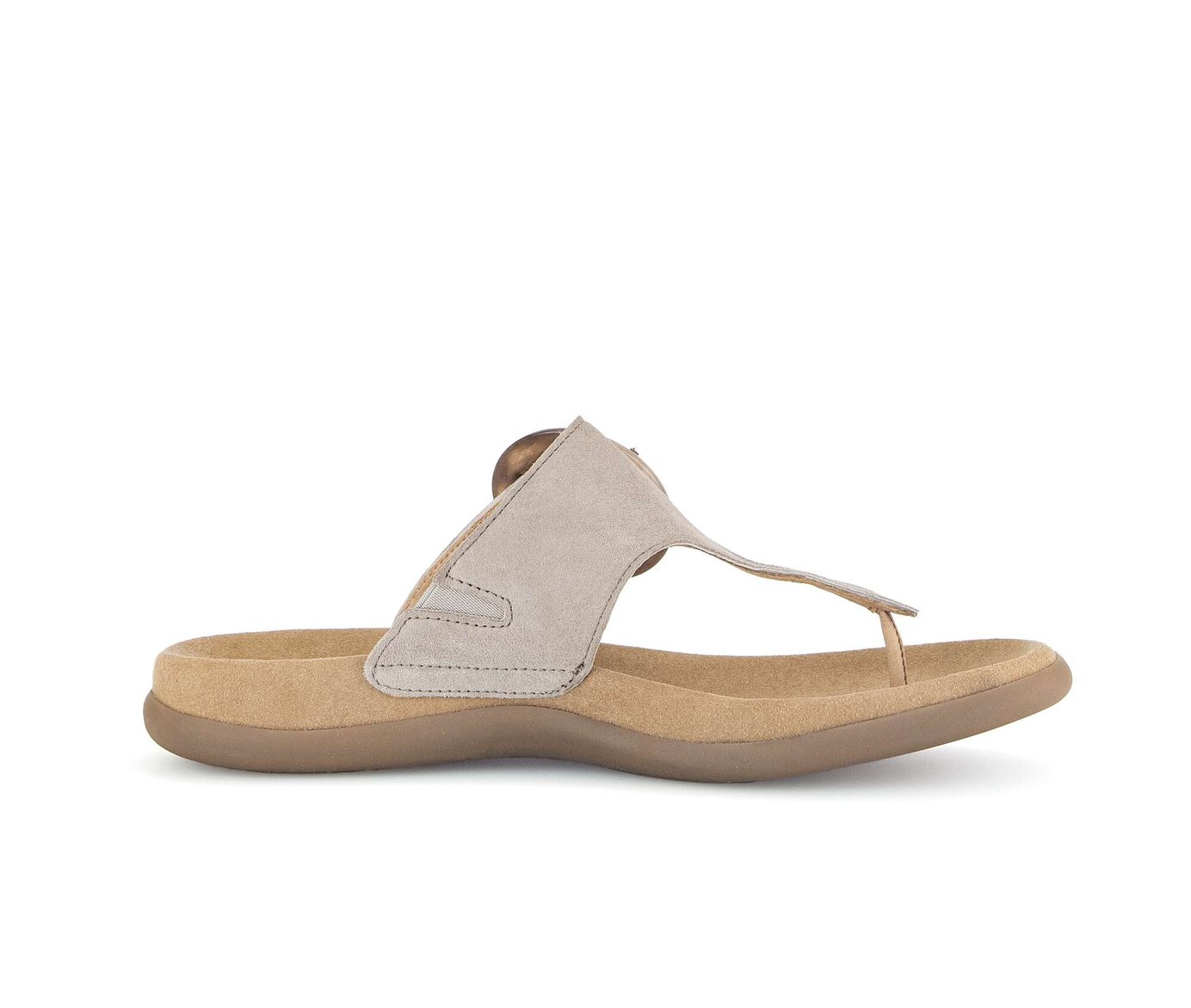 Tongs - 63.701.12 - Cuir suédé beige | Gabor