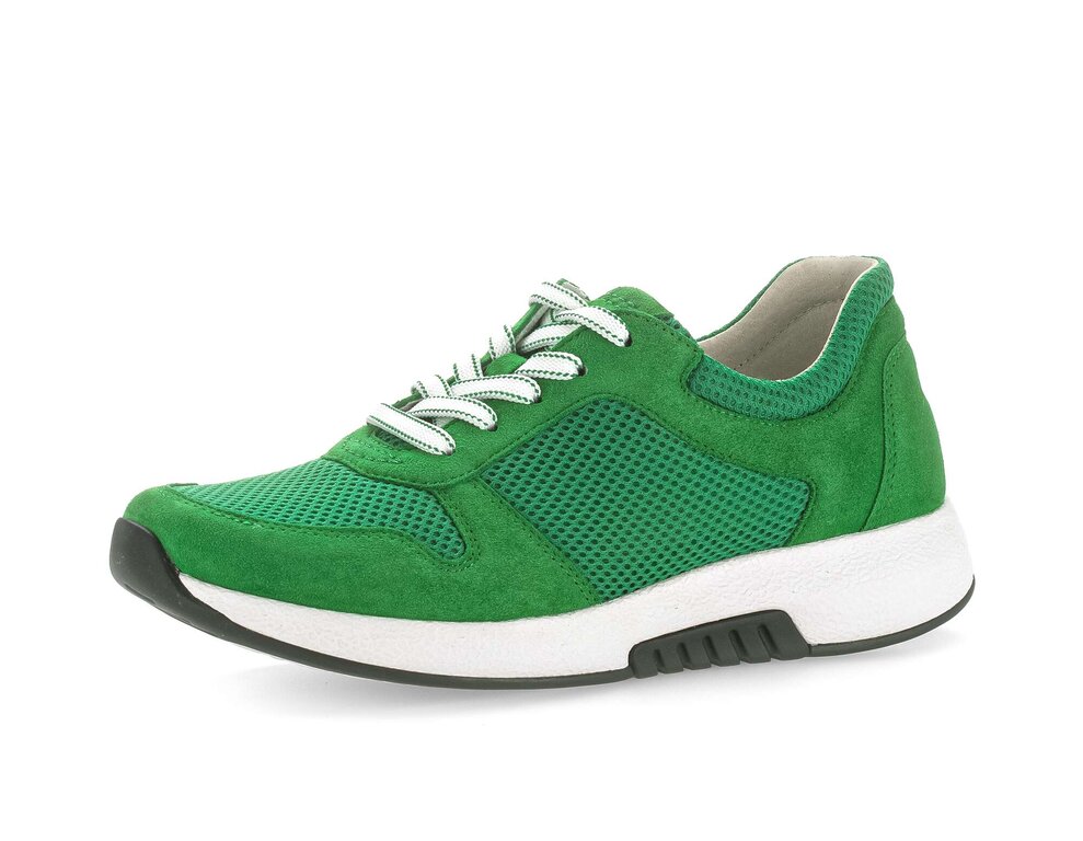 Sneaker low - 66.946.32 - Materialblandning skinn grön