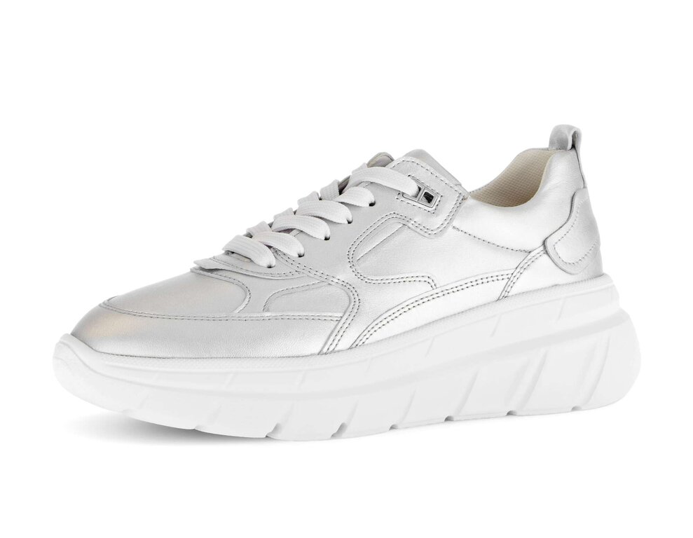 Low sneaker - 63.370.61 - Effect leather silver | Gabor