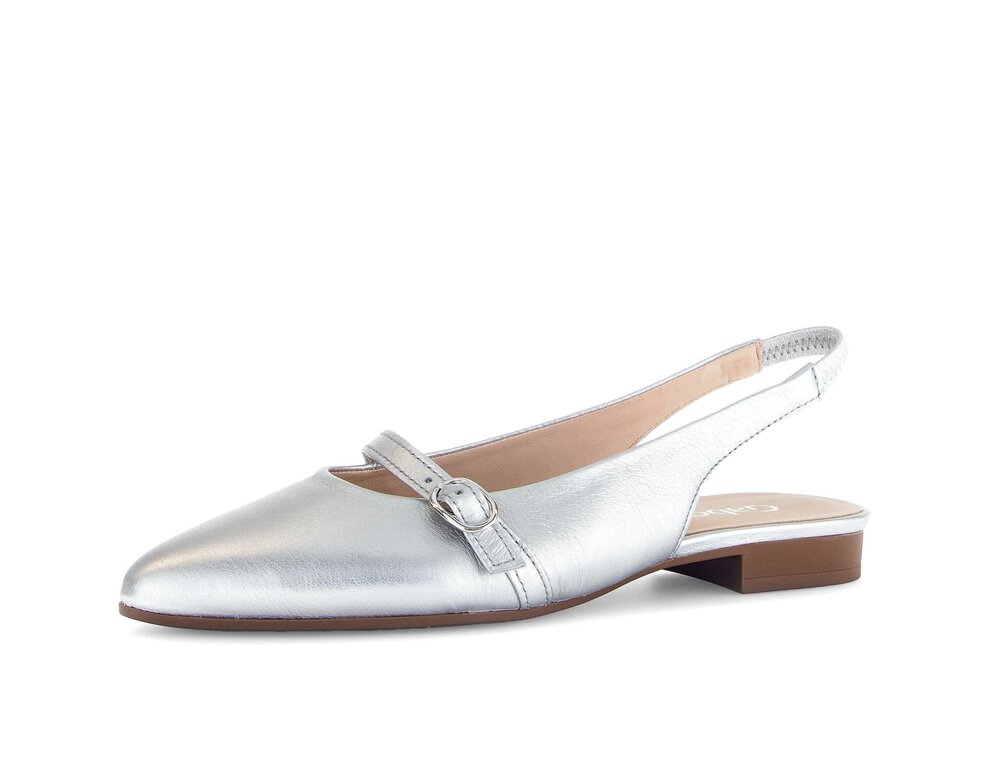 Slingback - 61.530.61 - Pelle con effetto argento | Gabor